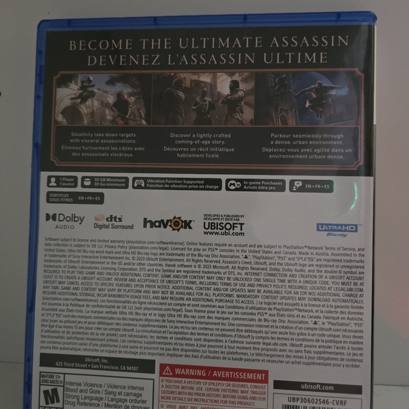 Sony | Video Games & Consoles | Assassins Creed Mirage For Ps5 Blue ...